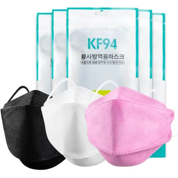 Certified Disposable White 3D KF94 Masks for Sale – Adjustable Dust ...