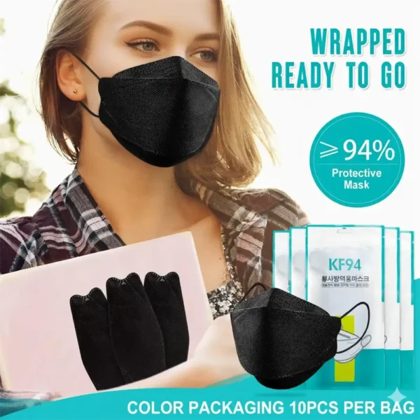 Certified Disposable White 3D KF94 Masks for Sale – Adjustable Dust ...
